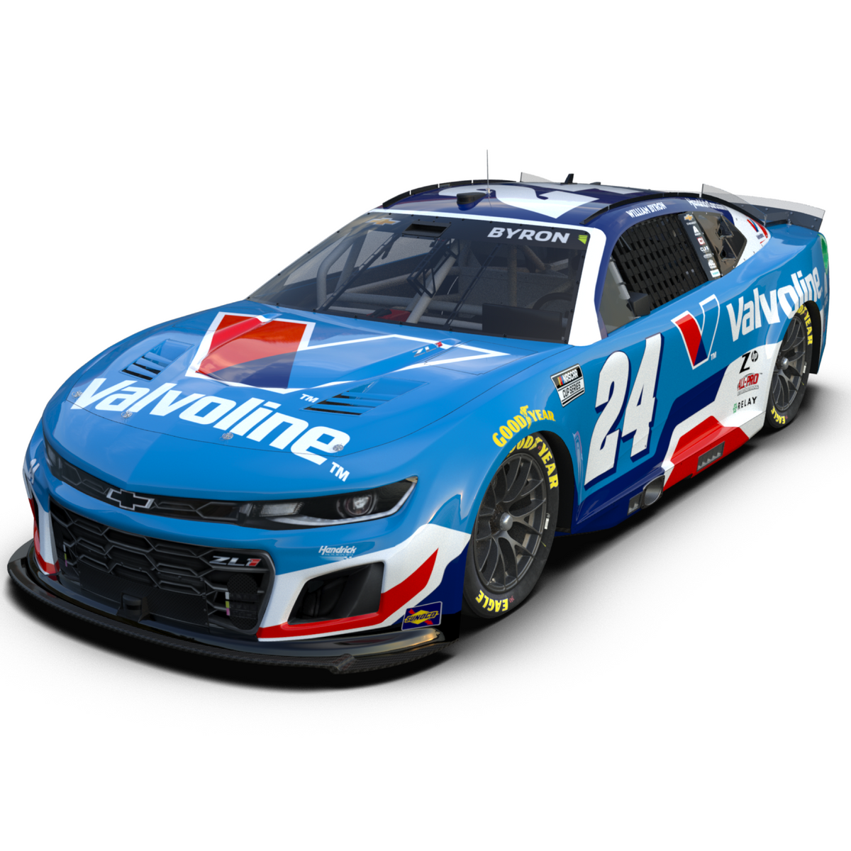 2025 VALVOLINE AUTOGRAPHED ELITE REGULAR PAINT 1:24 DIE-CAST – William Byron Store