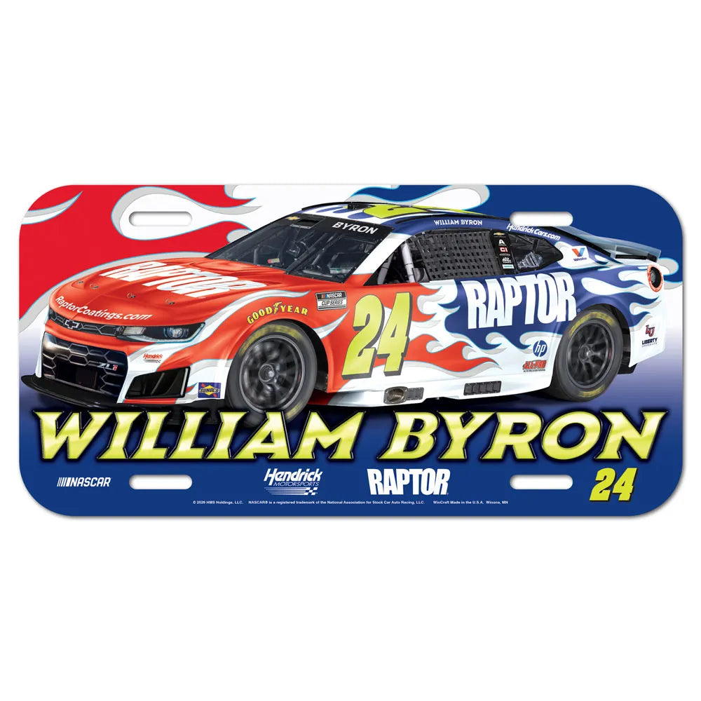 *PRE-ORDER* RAPTOR PLASTIC LICENSE PLATE – William Byron Store