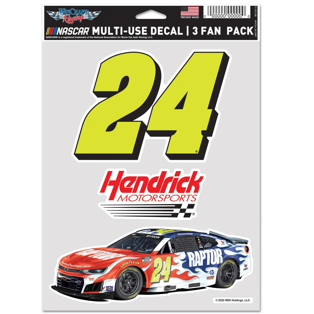 *PRE-ORDER* 2026 RAPTOR THREE PACK DECALS – William Byron Store